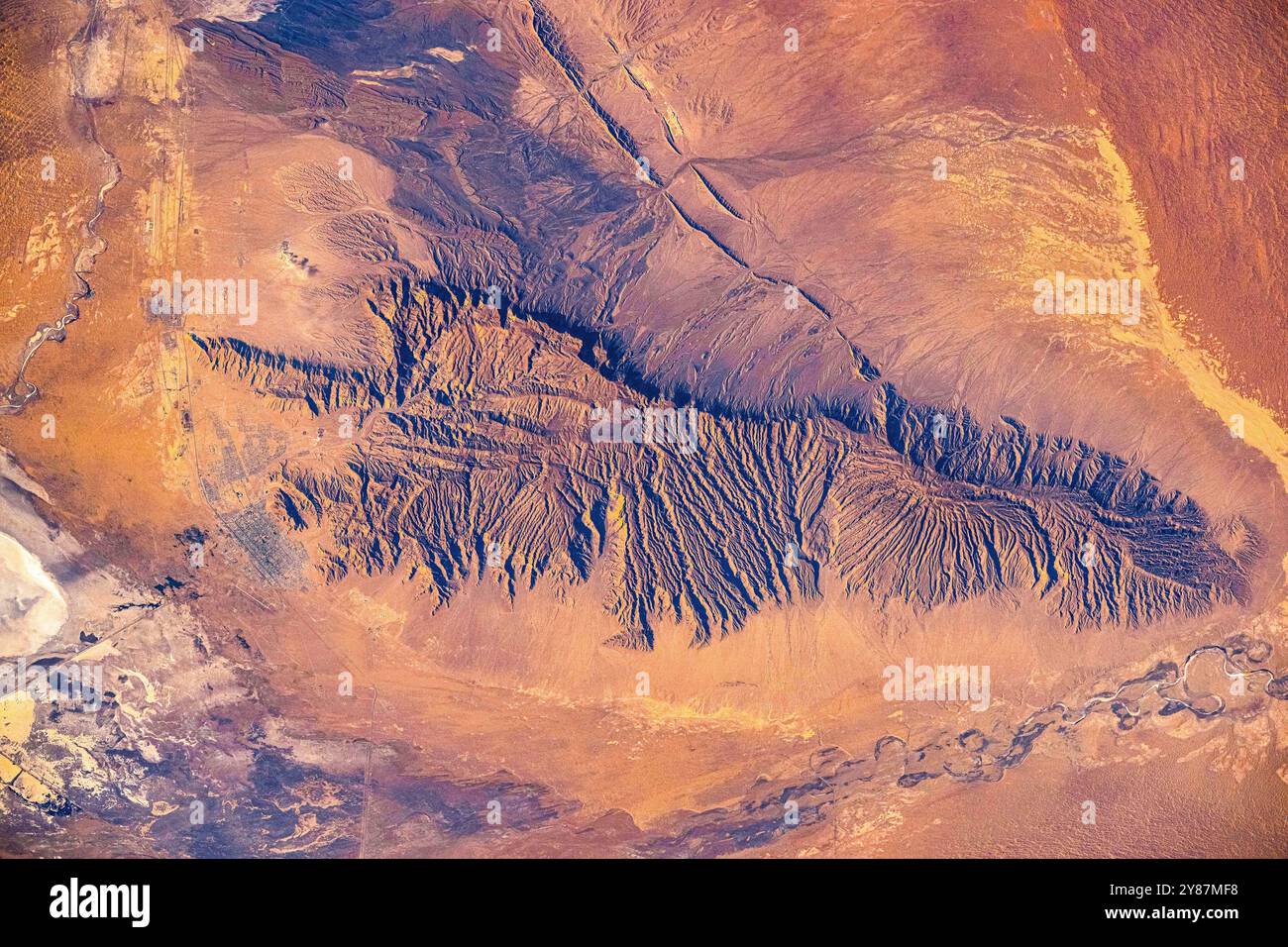 Land features in the area of Balkanabat,Turkmenistan. Digital ...