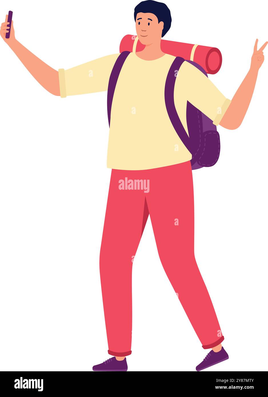 Joyful selfie Cut Out Stock Images & Pictures - Alamy