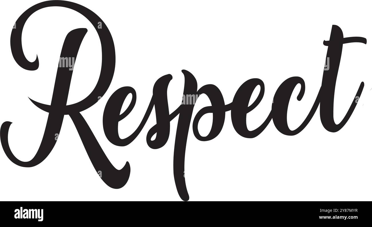 respect text on white background Stock Vector Image & Art - Alamy