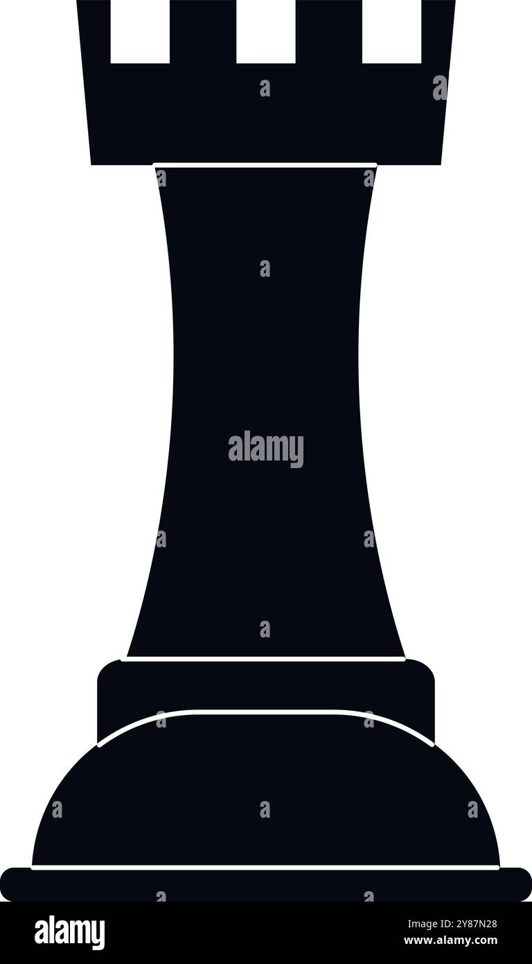 Rook icon. Black chess figure. Strategy symbol Stock Vector Image & Art ...