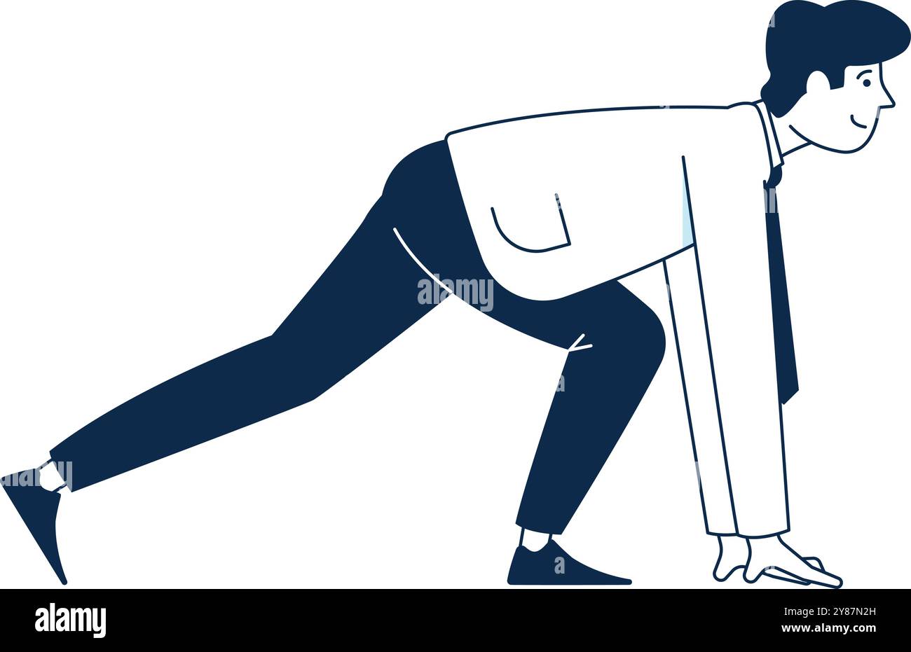 Man ready to run. Career race runner character Stock Vector Image & Art ...