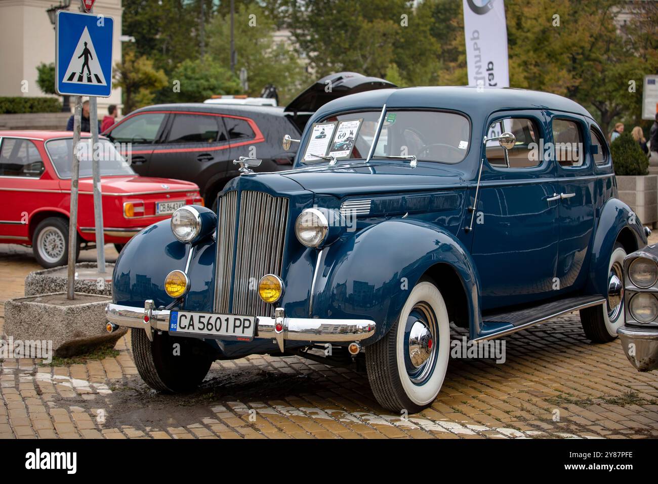 Sofia, Bulgaria - September 15, 2024: Old vintage car parade at Autumn ...
