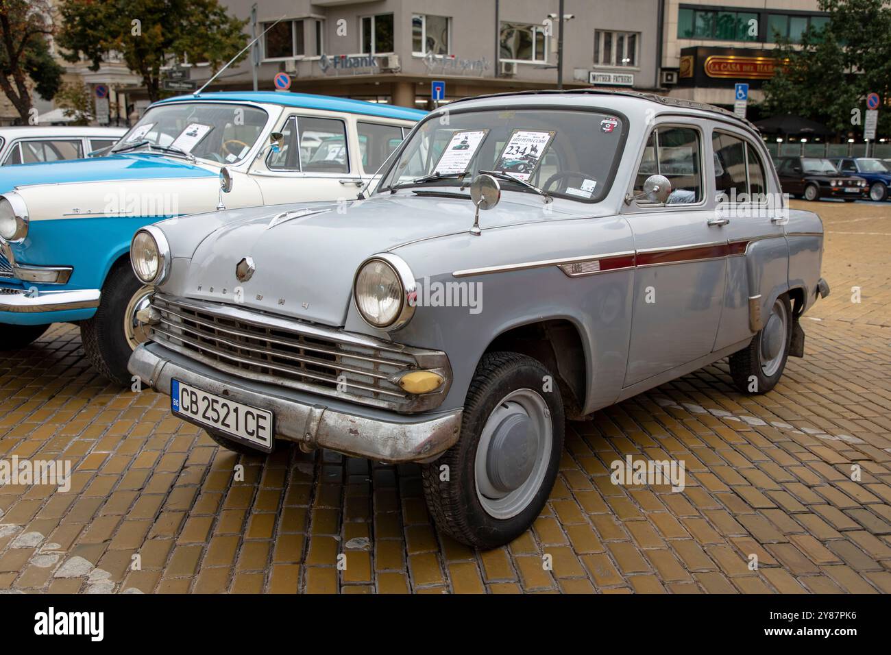 Sofia, Bulgaria - September 15, 2024: Old vintage car parade at Autumn ...