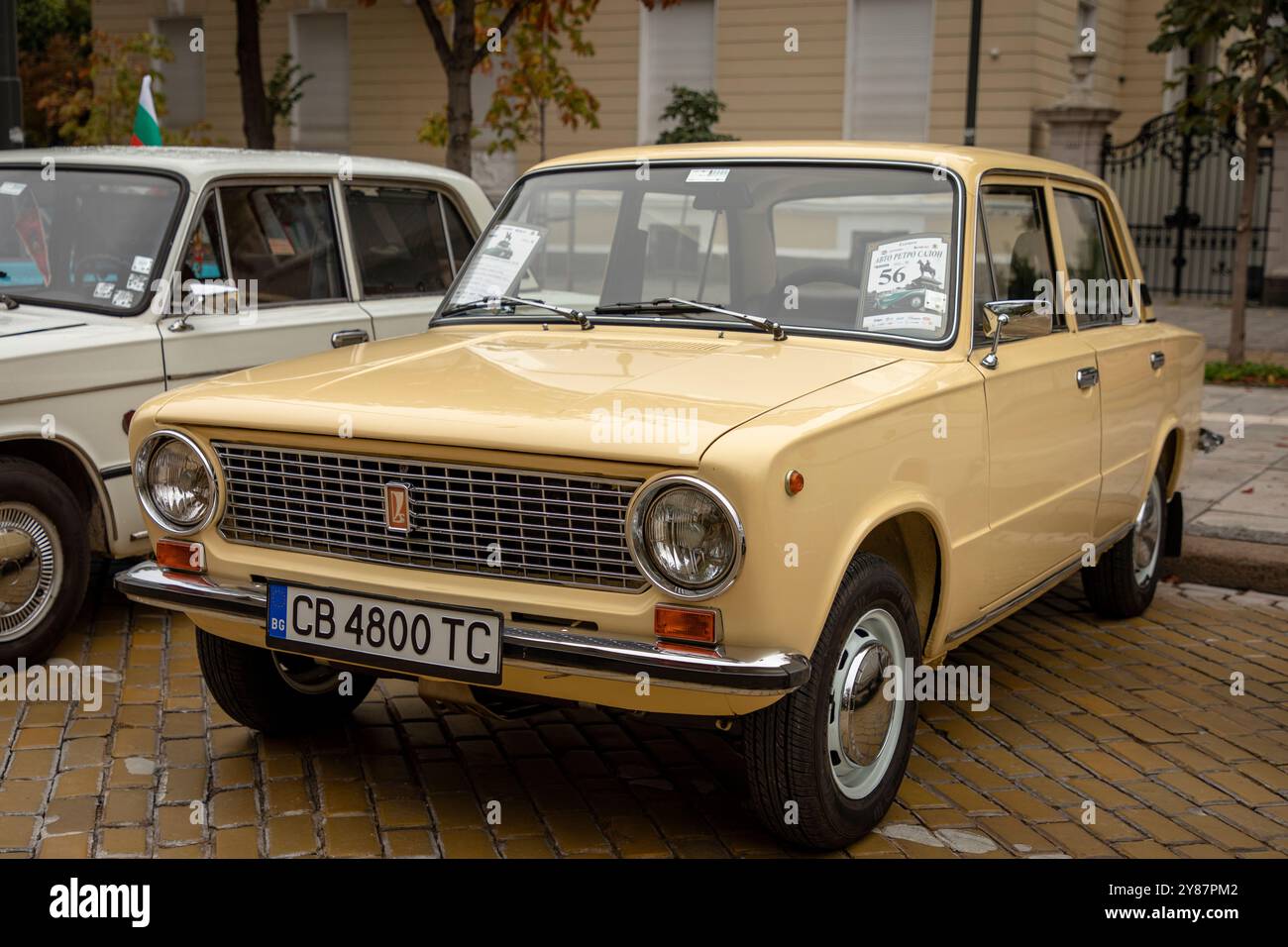 Sofia, Bulgaria - September 15, 2024: Old vintage car parade at Autumn ...