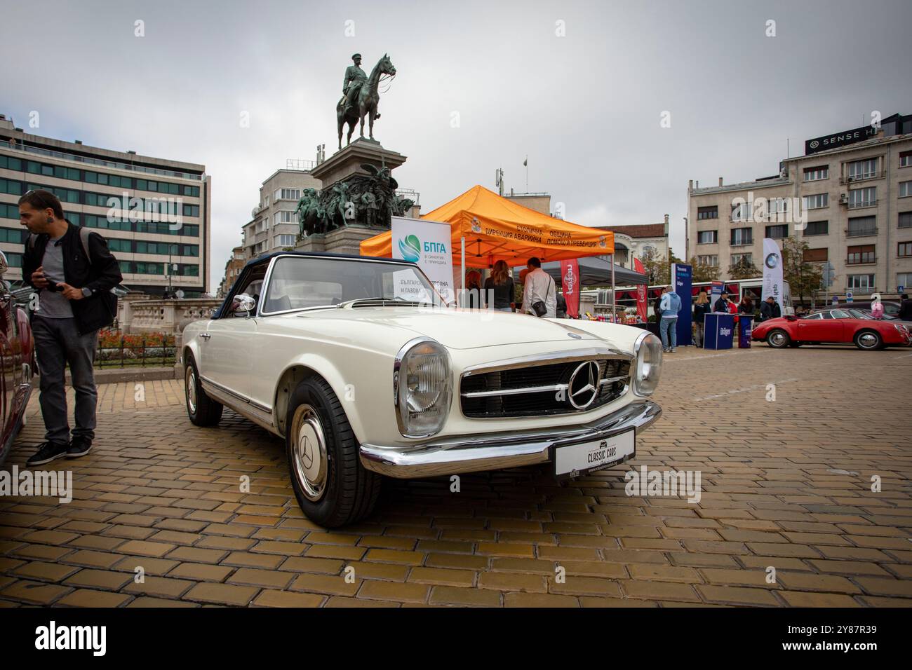 Sofia, Bulgaria - September 15, 2024: Old vintage car parade at Autumn Retro Parade in Sofia ...