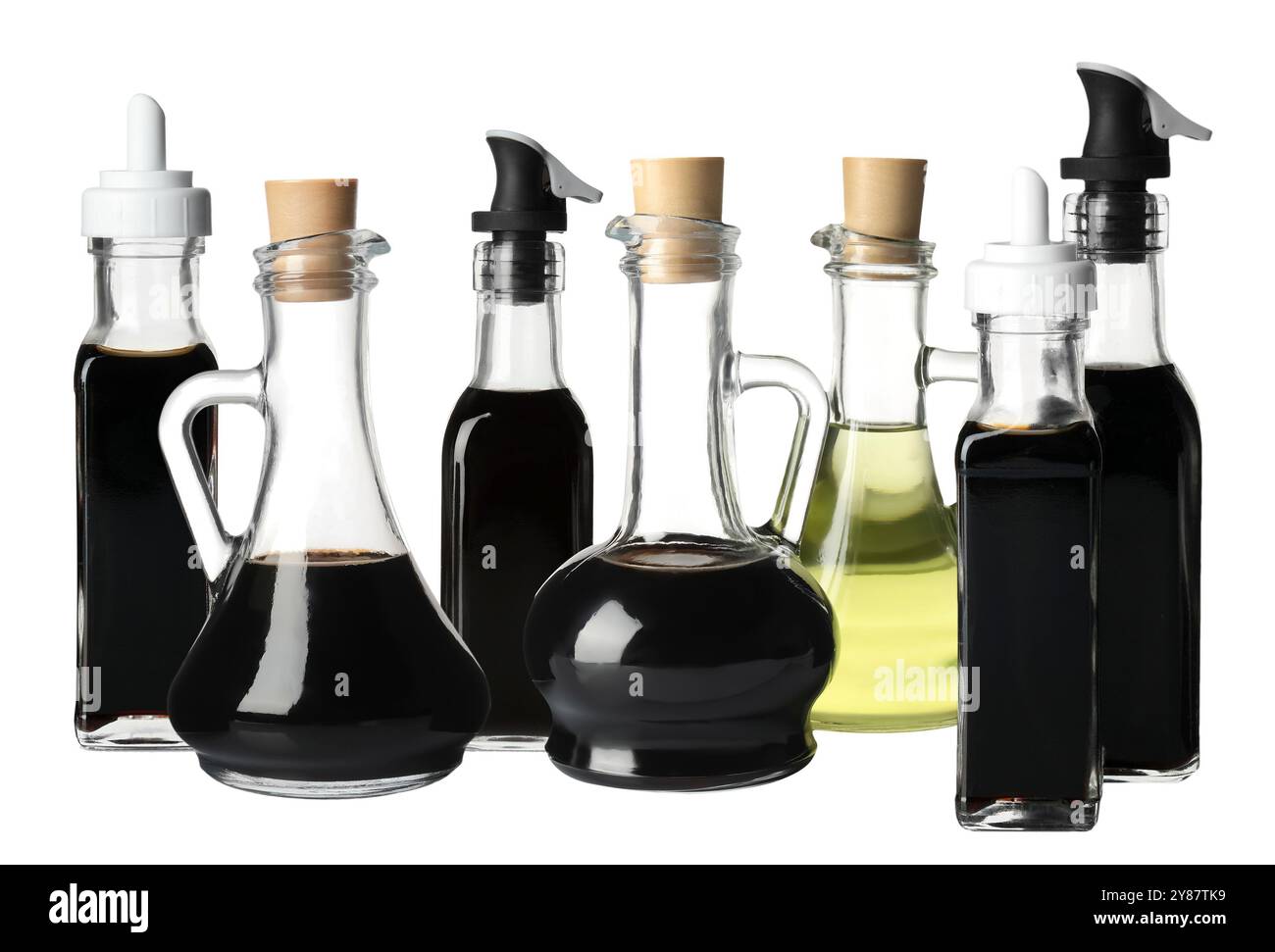 Oil vinegar set glass Cut Out Stock Images & Pictures - Alamy