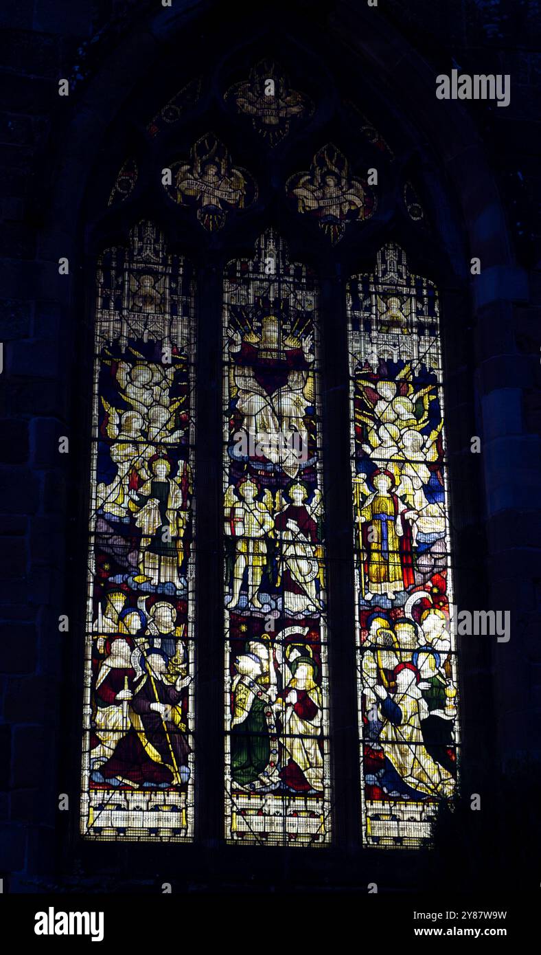 The east window lit from inside, St. Mary’s Church, Cubbington ...