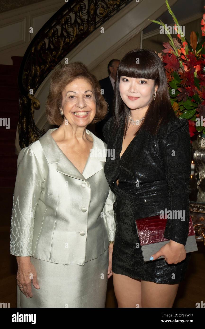 HRH Crown Princess Katherine of Serbia and Lin Gao attends the Lifeline Benefit Dinner with ...