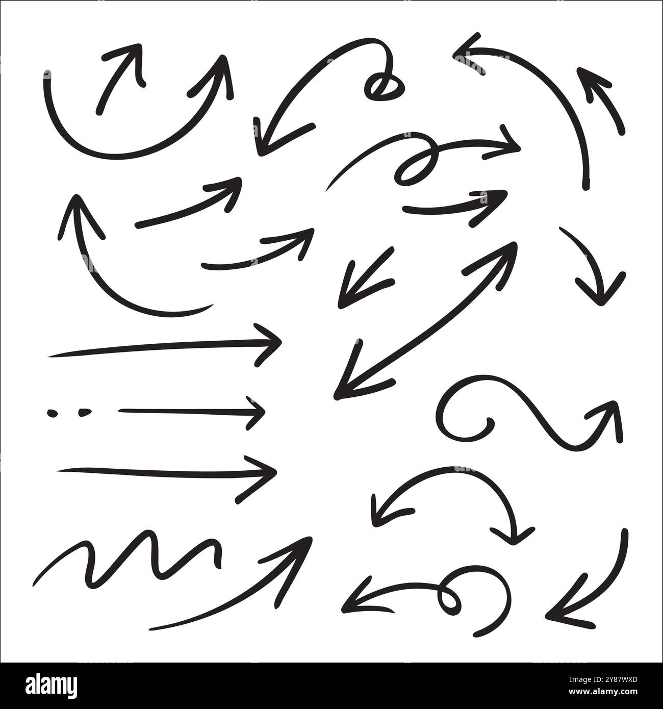 Set of hand drawn arrows, pointers bundle Stock Vector Image & Art - Alamy