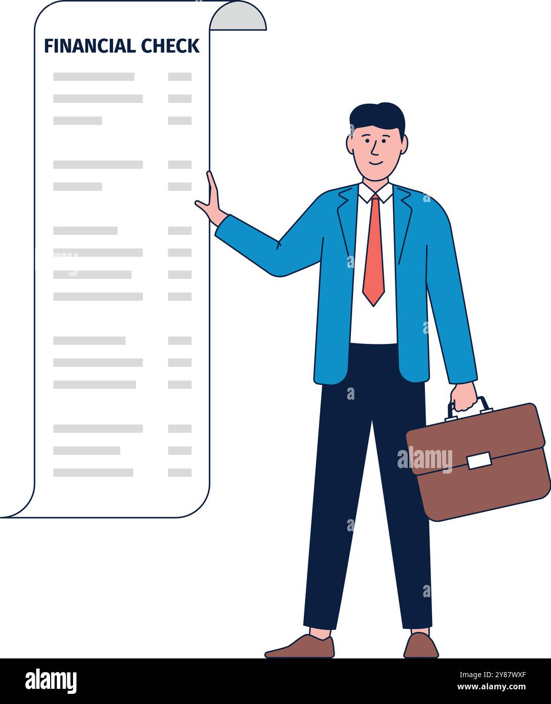 Financial check. Businessman payment paper. Money invoice Stock Vector ...