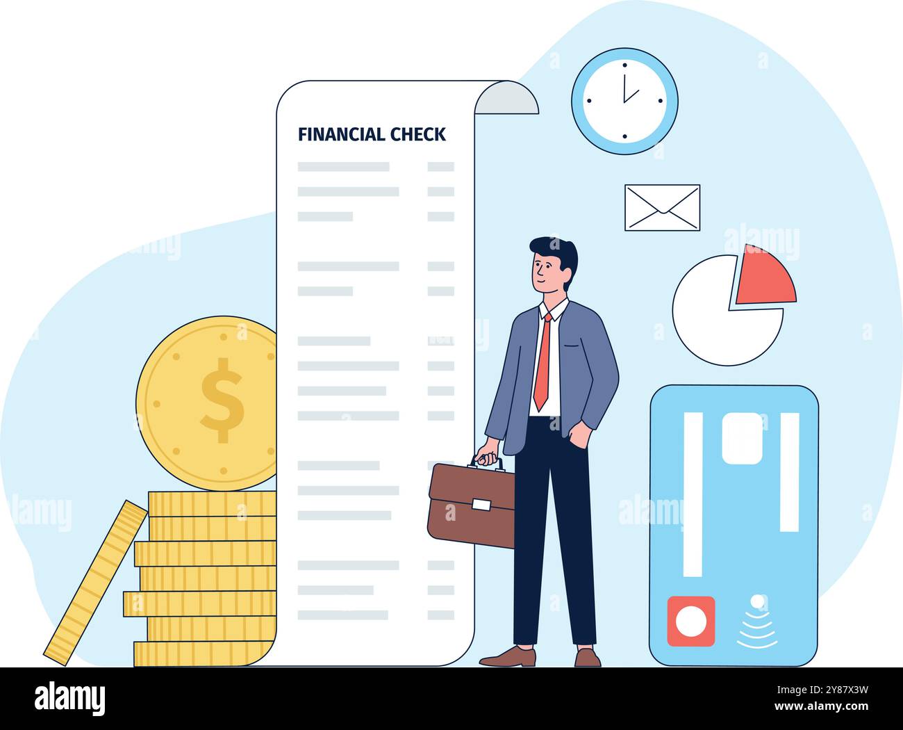 Business finance audit color icon. Income check Stock Vector Image ...