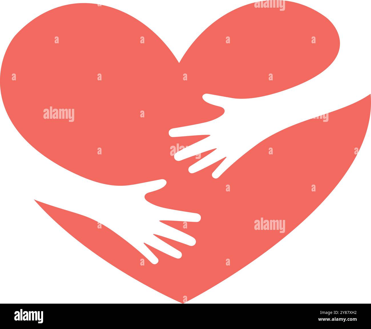 Charity logo. Hands hold heart. Care symbol Stock Vector Image & Art ...