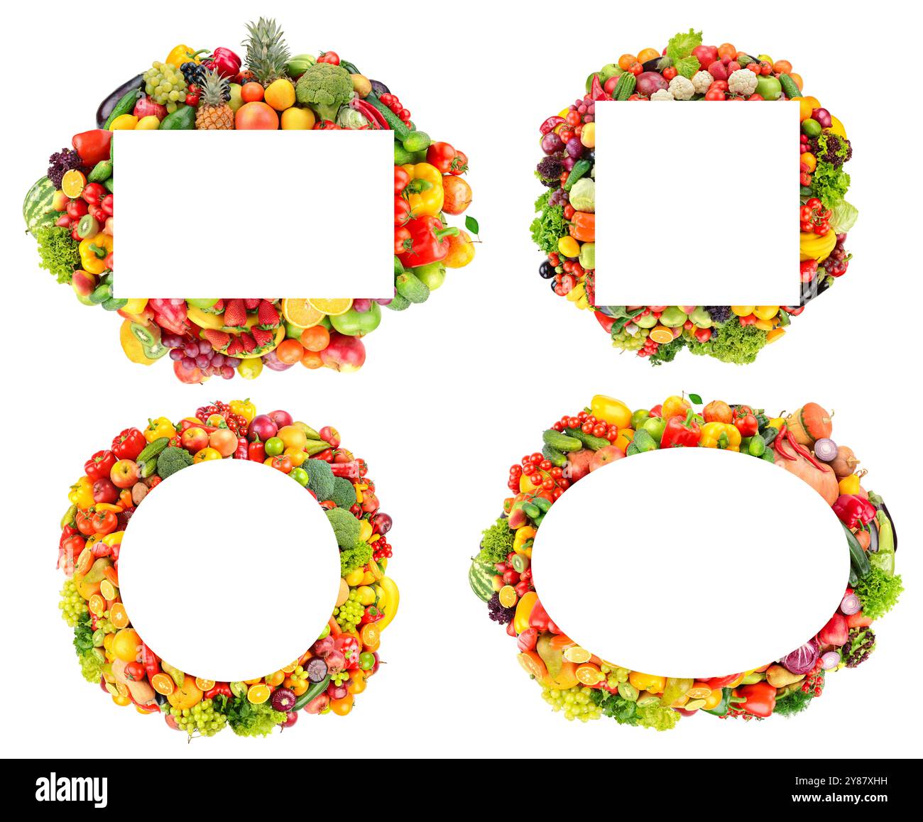 Garden veg collection Cut Out Stock Images & Pictures - Alamy