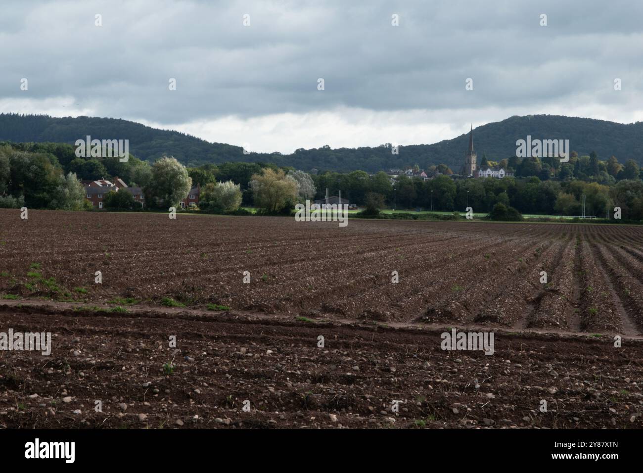View of Ross on Wye from the north, Herefordshire, England Stock Photo ...