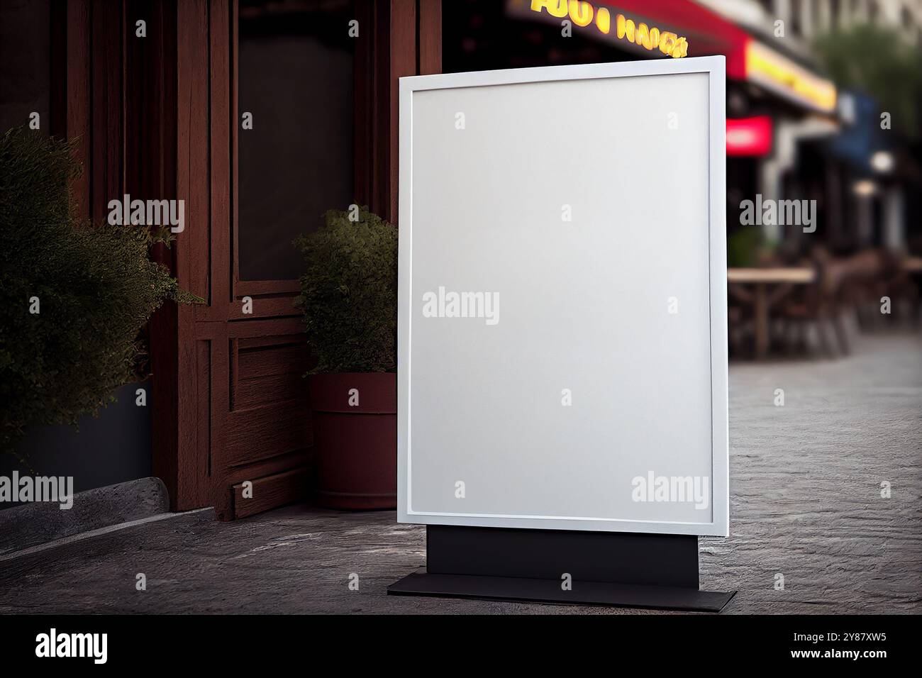Outdoor store banner signage mockup - signboard for shop, store ...