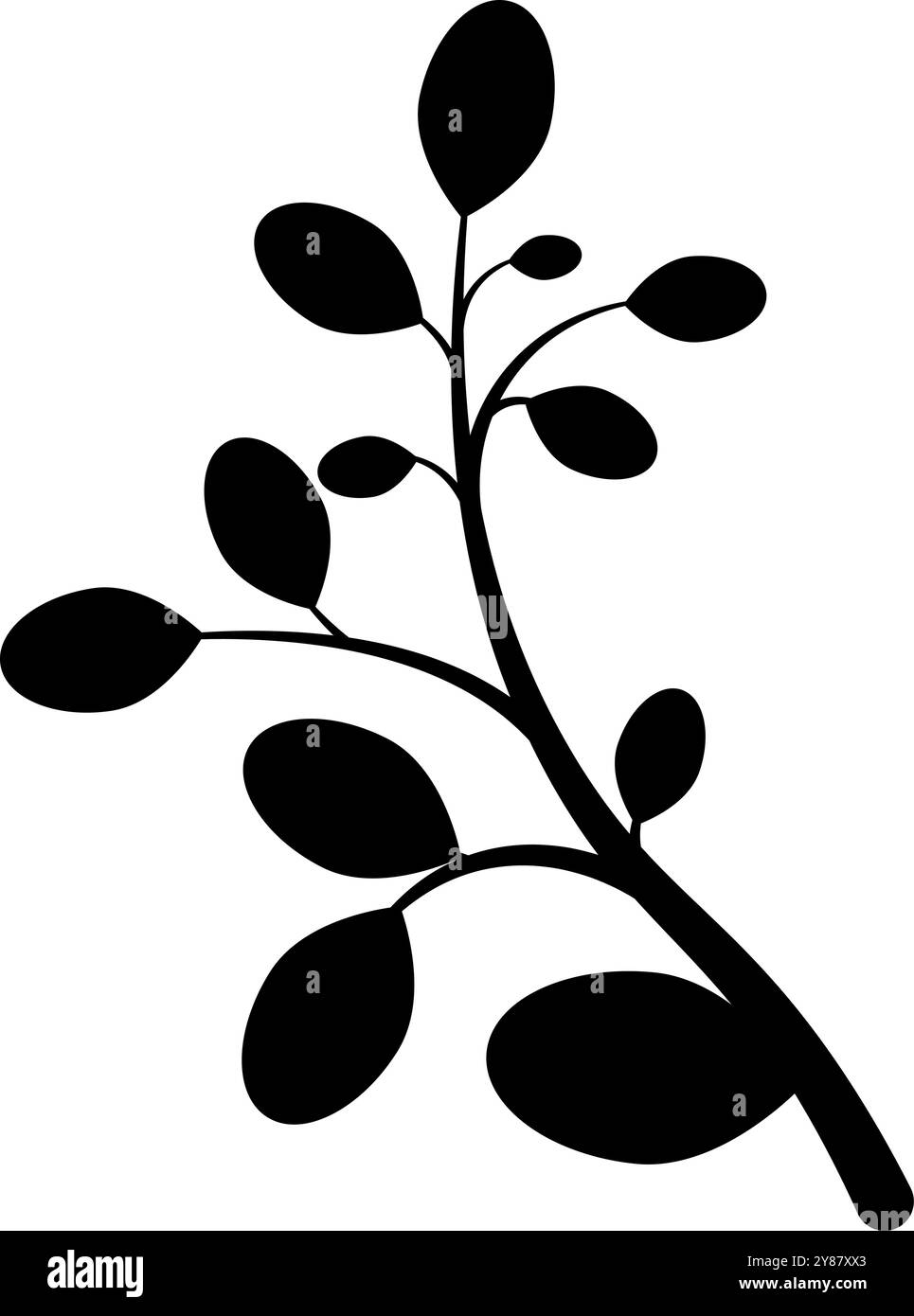 Black tree branch icon. Nature plant symbol Stock Vector Image & Art ...