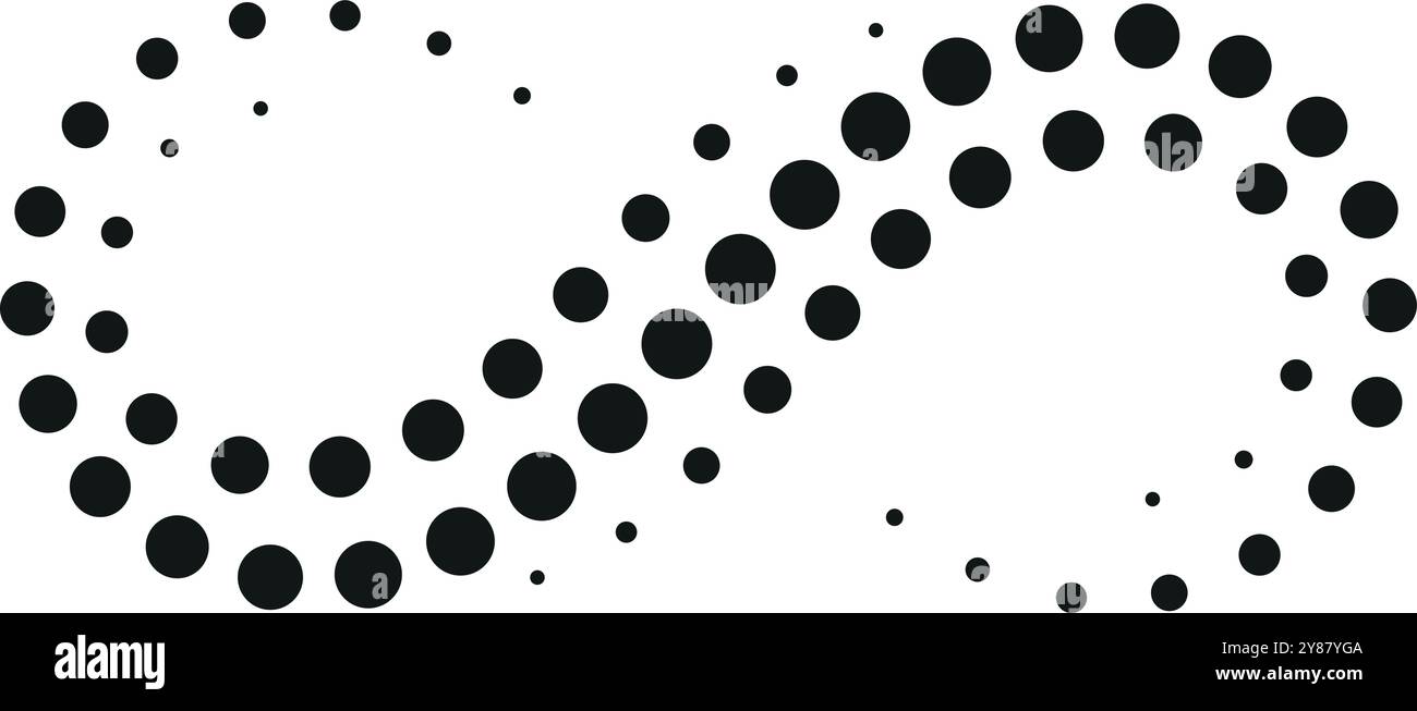 Dot pattern infinity logo. Limitless black symbol Stock Vector Image ...