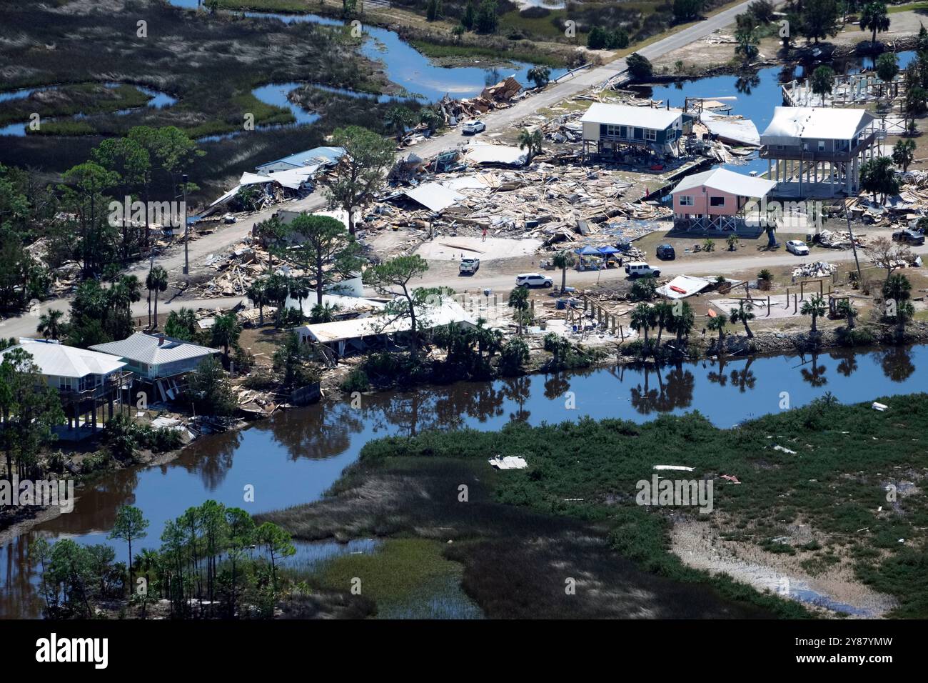 Aerial view seen by President Biden as he flies on Marine One around ...
