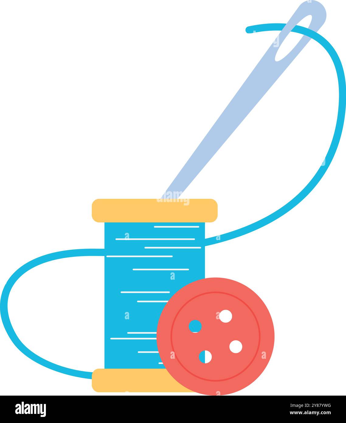 Needle buttons spool thread Stock Vector Images - Alamy