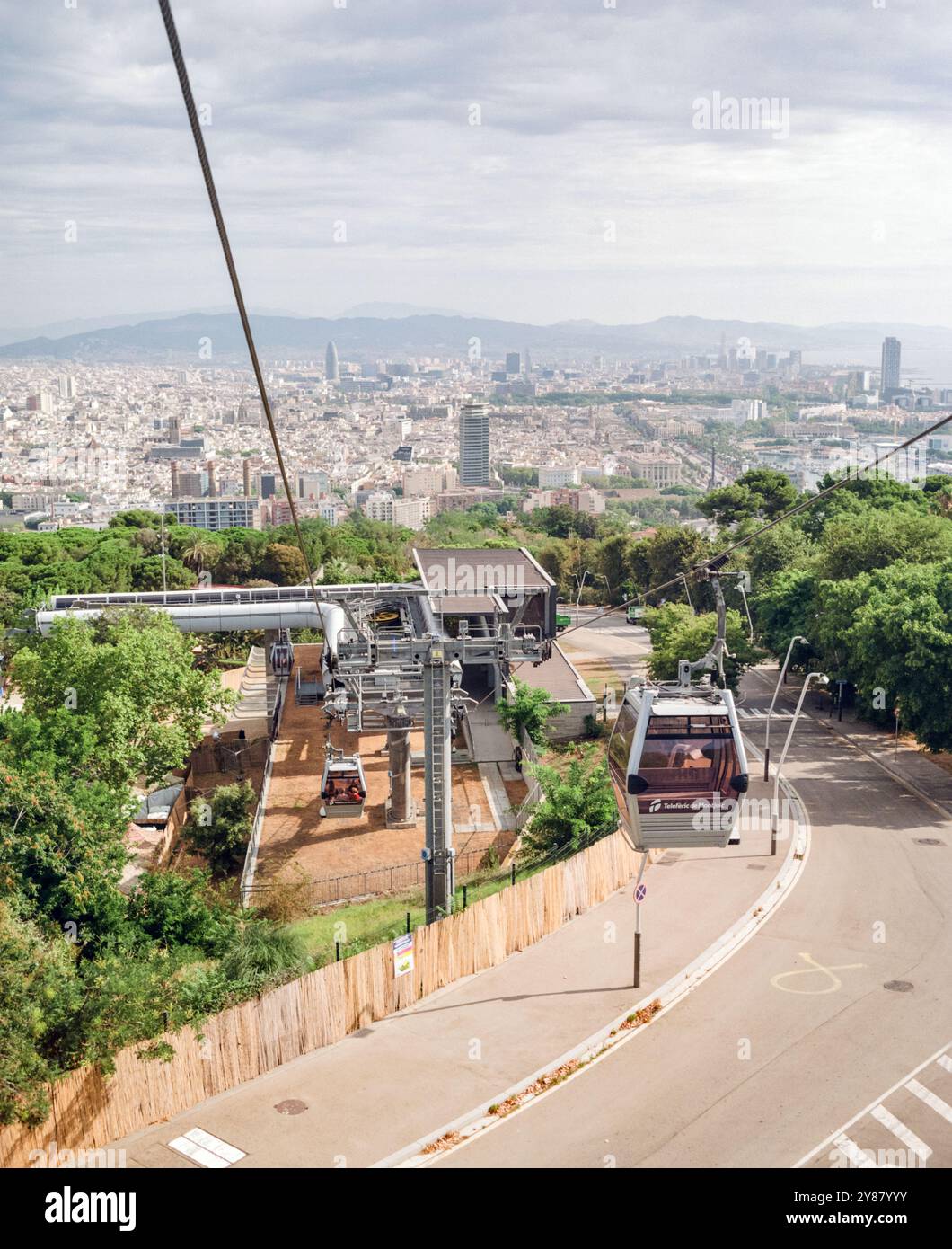 Montjuic cable car, Barcelona, Spain, Europe Stock Photo - Alamy