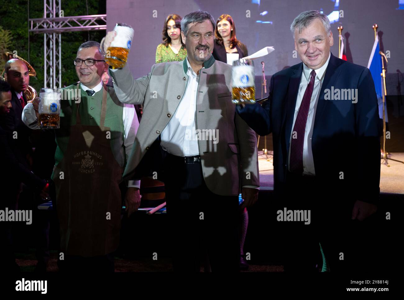 Kairo, Egypt. 03rd Oct, 2024. Markus Söder (M, CSU), Minister-President ...