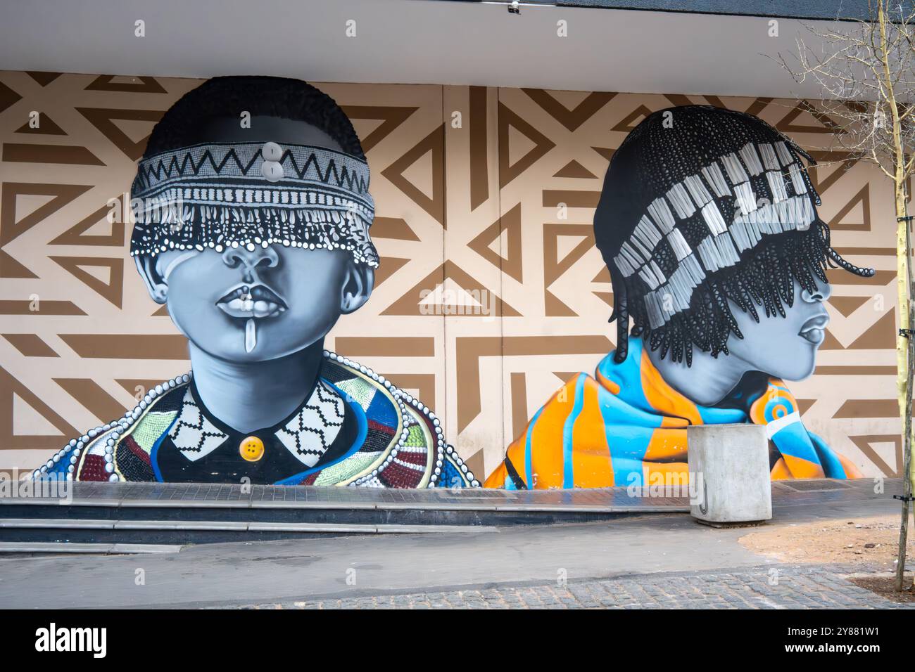 Johannesburg, South Africa - September 08, 2022: Graffiti in the ...