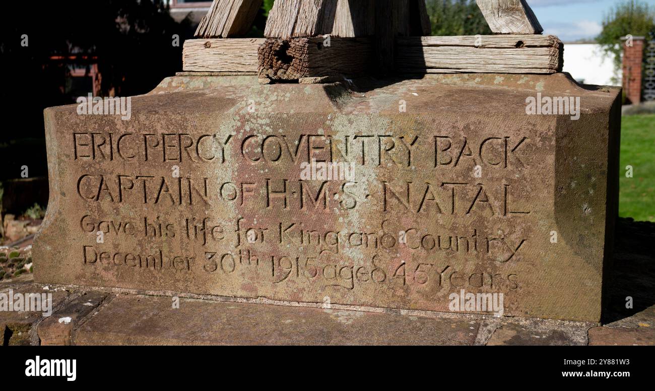 Captain Eric Back memorial inscription, St. Michael and All Angels ...