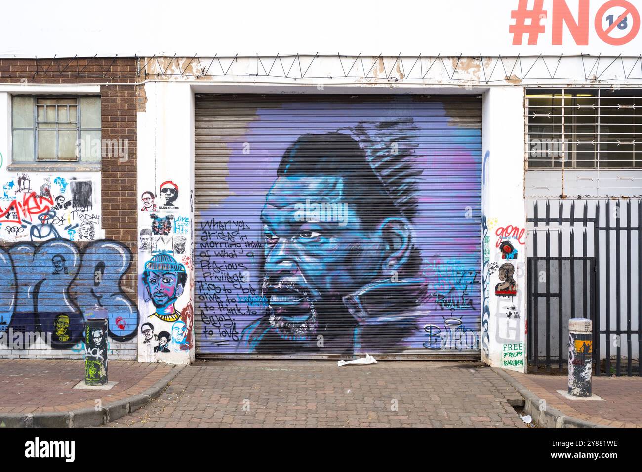 Johannesburg, South Africa - September 08, 2022: Graffiti in the ...