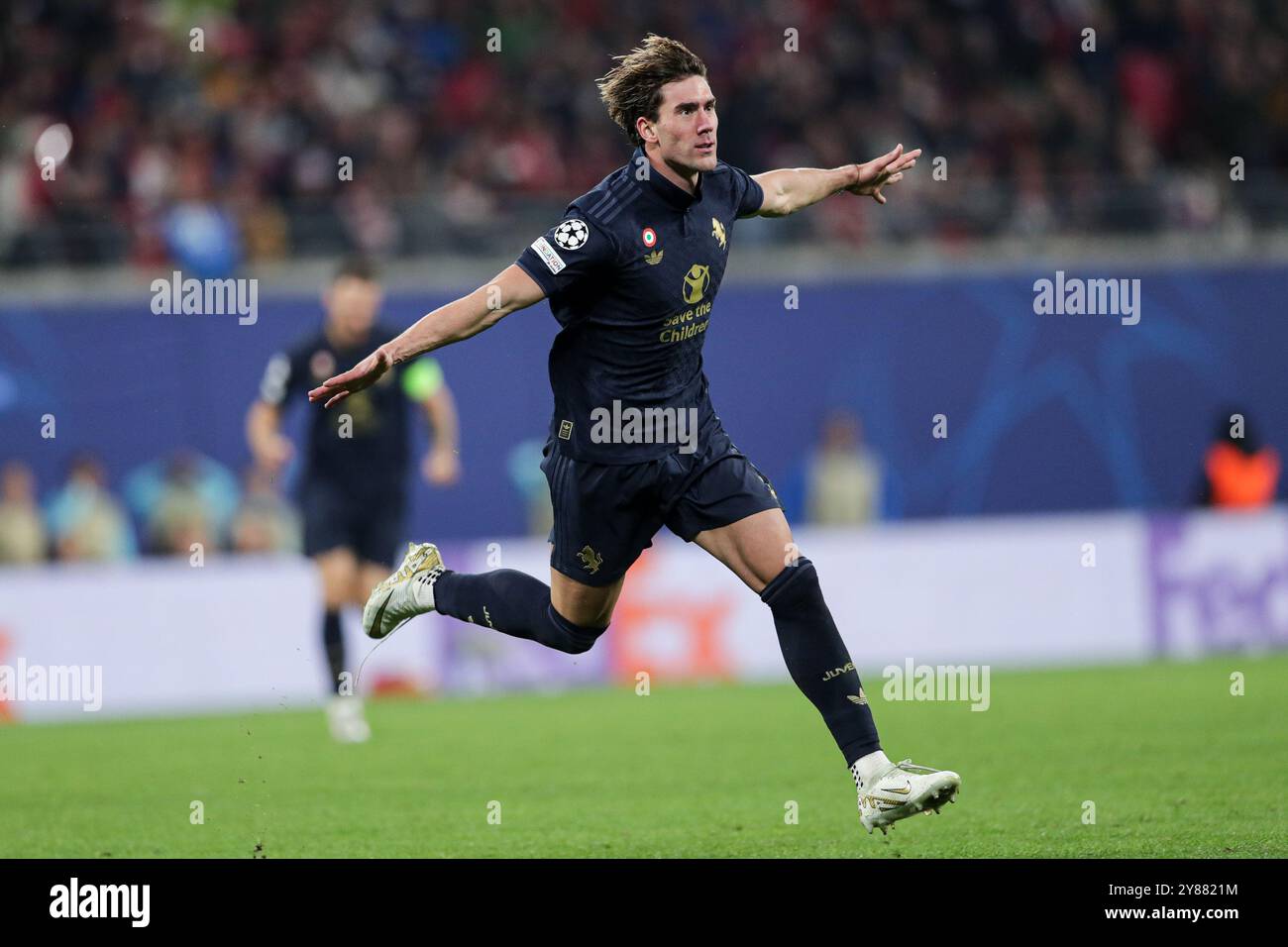 Dusan Vlahovic of Juventus celebrates after scoring a goal during the ...