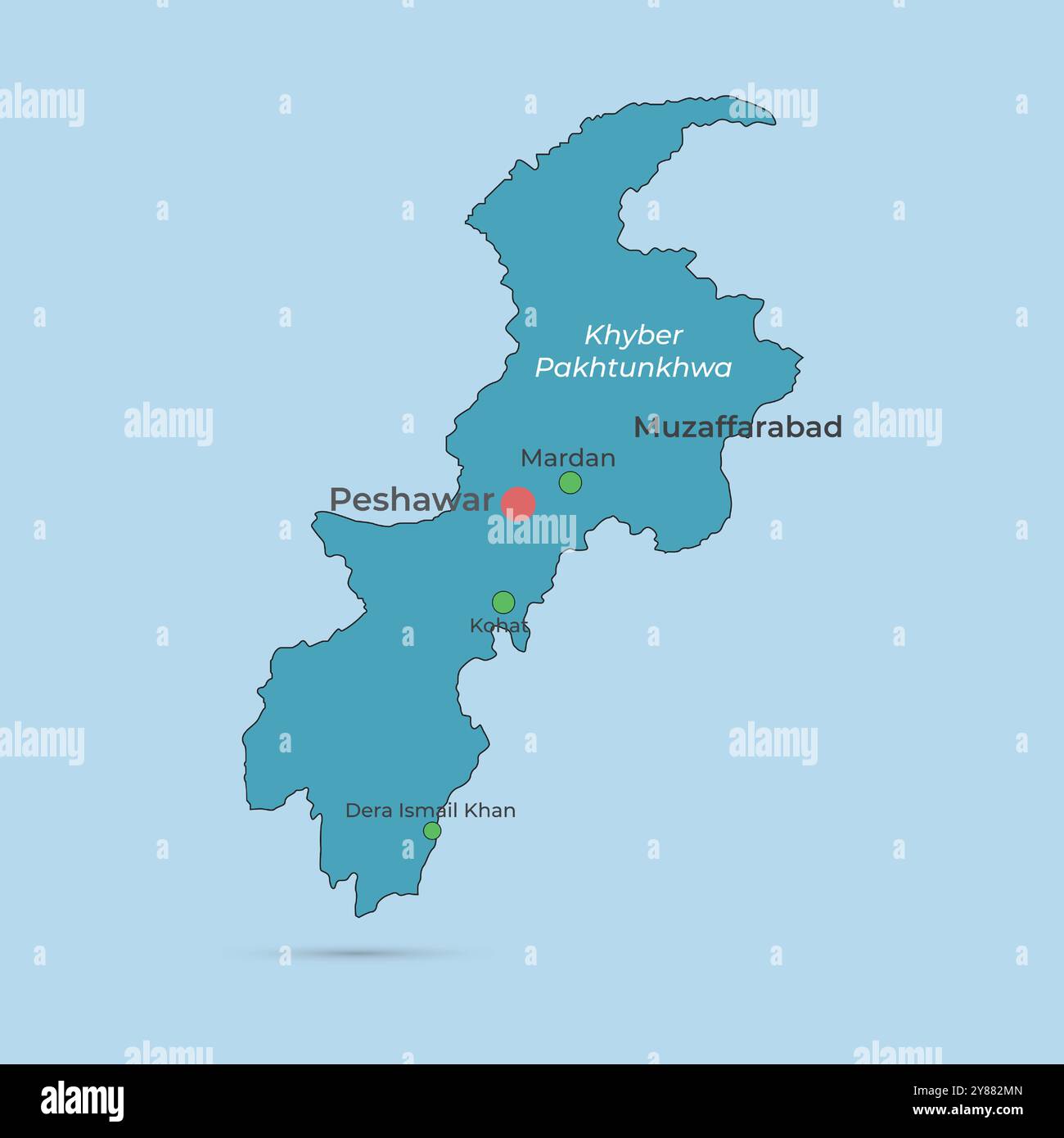 Pakistan editable map hi-res stock photography and images - Alamy