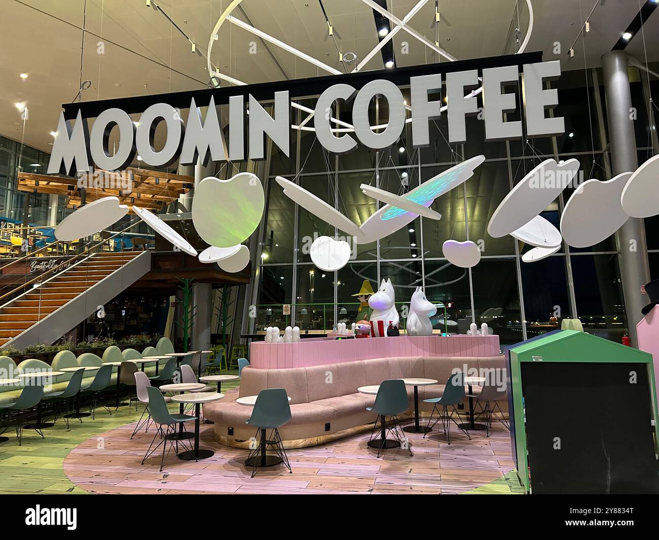 Moomin Coffee shop in Helsinki Airport, Helsinki, Finland Stock Photo ...