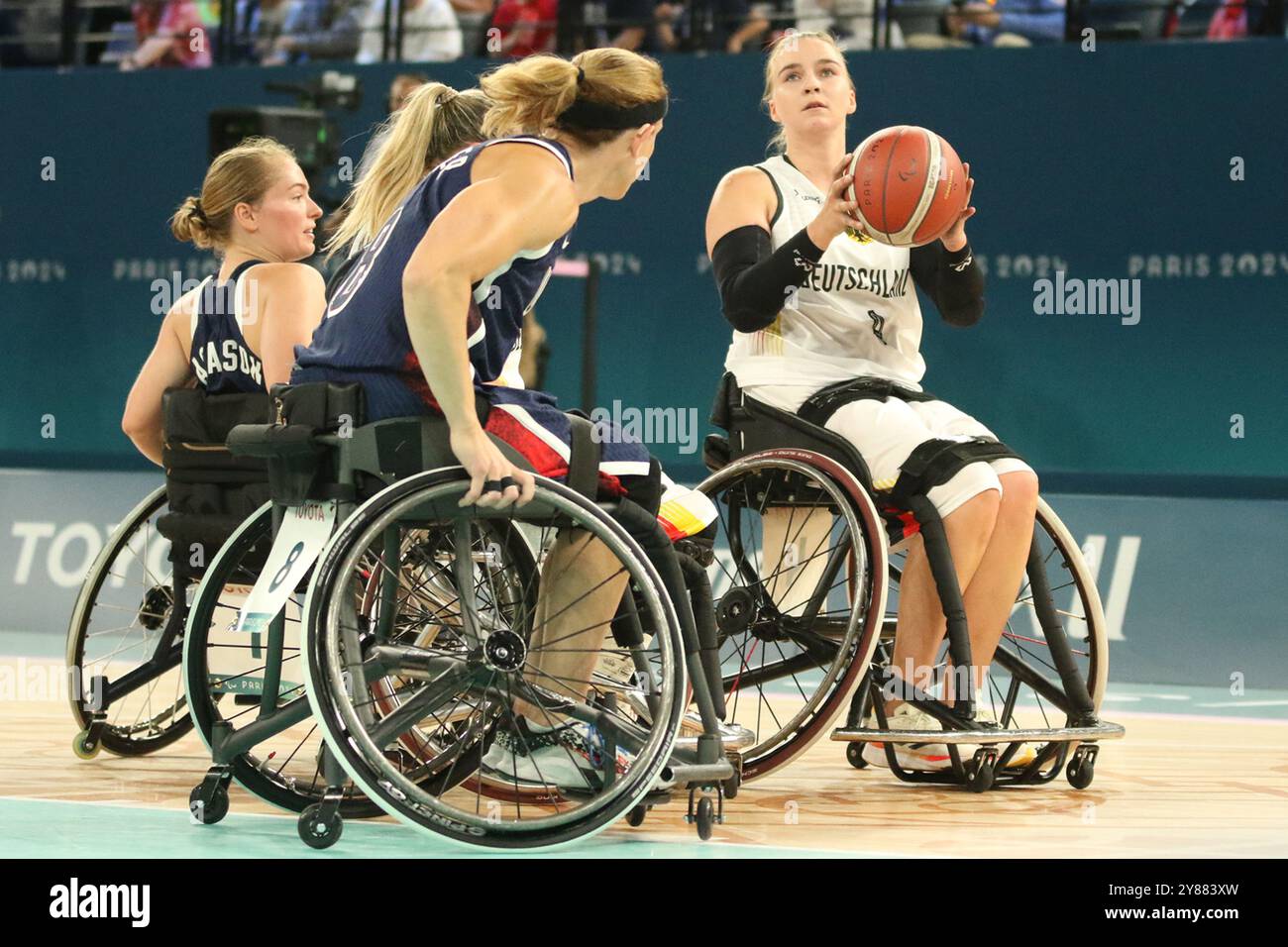 Mareike MILLER of Germany vs USA in the Wheelchair Basketball - Women's ...