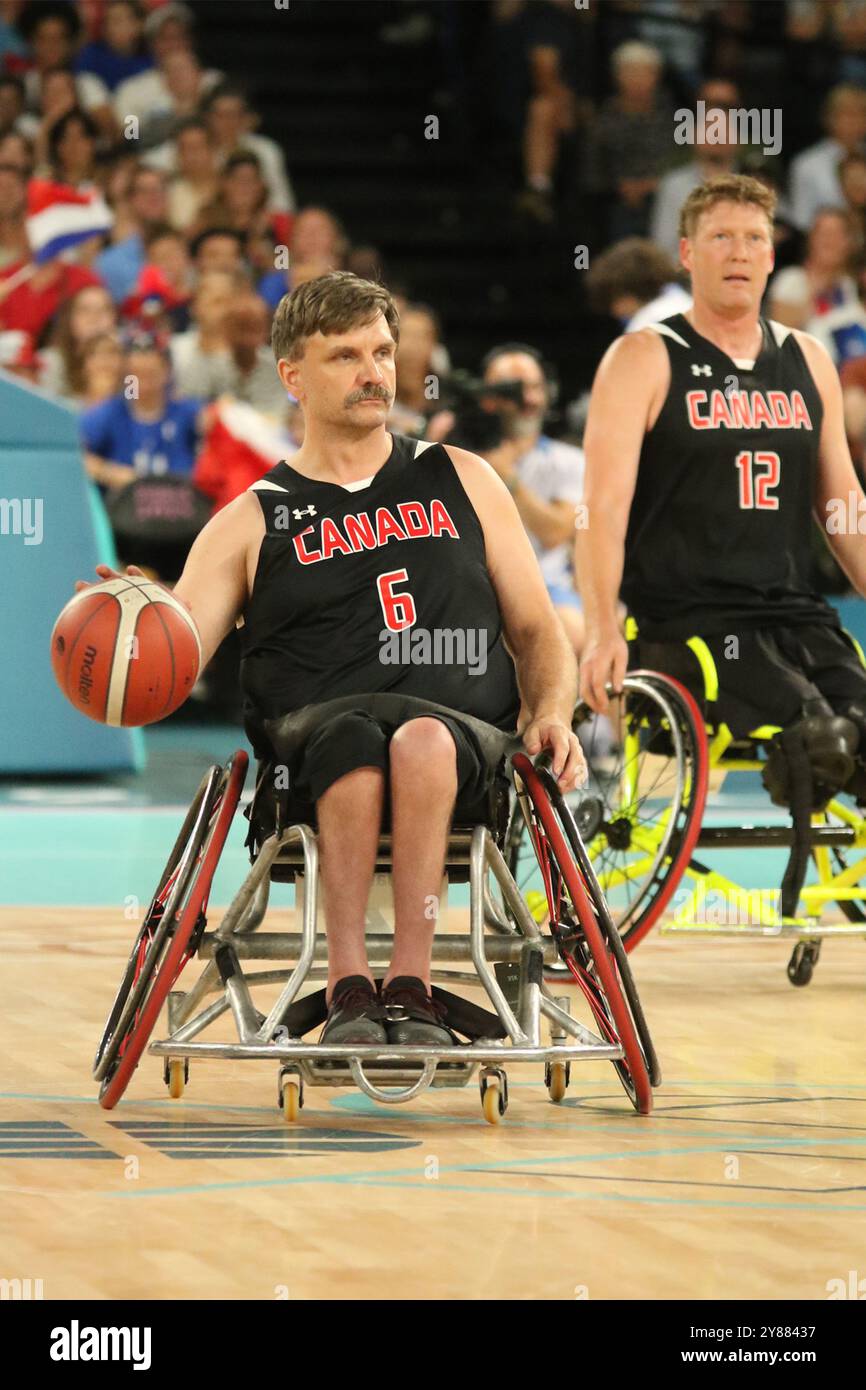 Robert HEDGES of Canada vs France in the Wheelchair Basketball - Men's ...