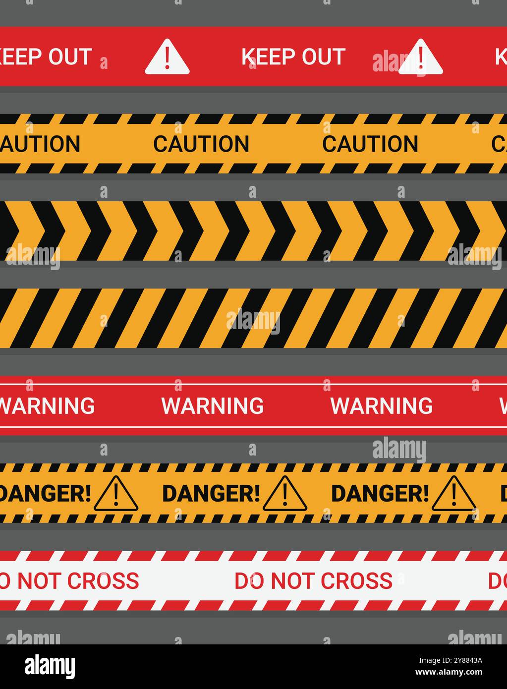 Seamless caution ribbons hi-res stock photography and images - Alamy