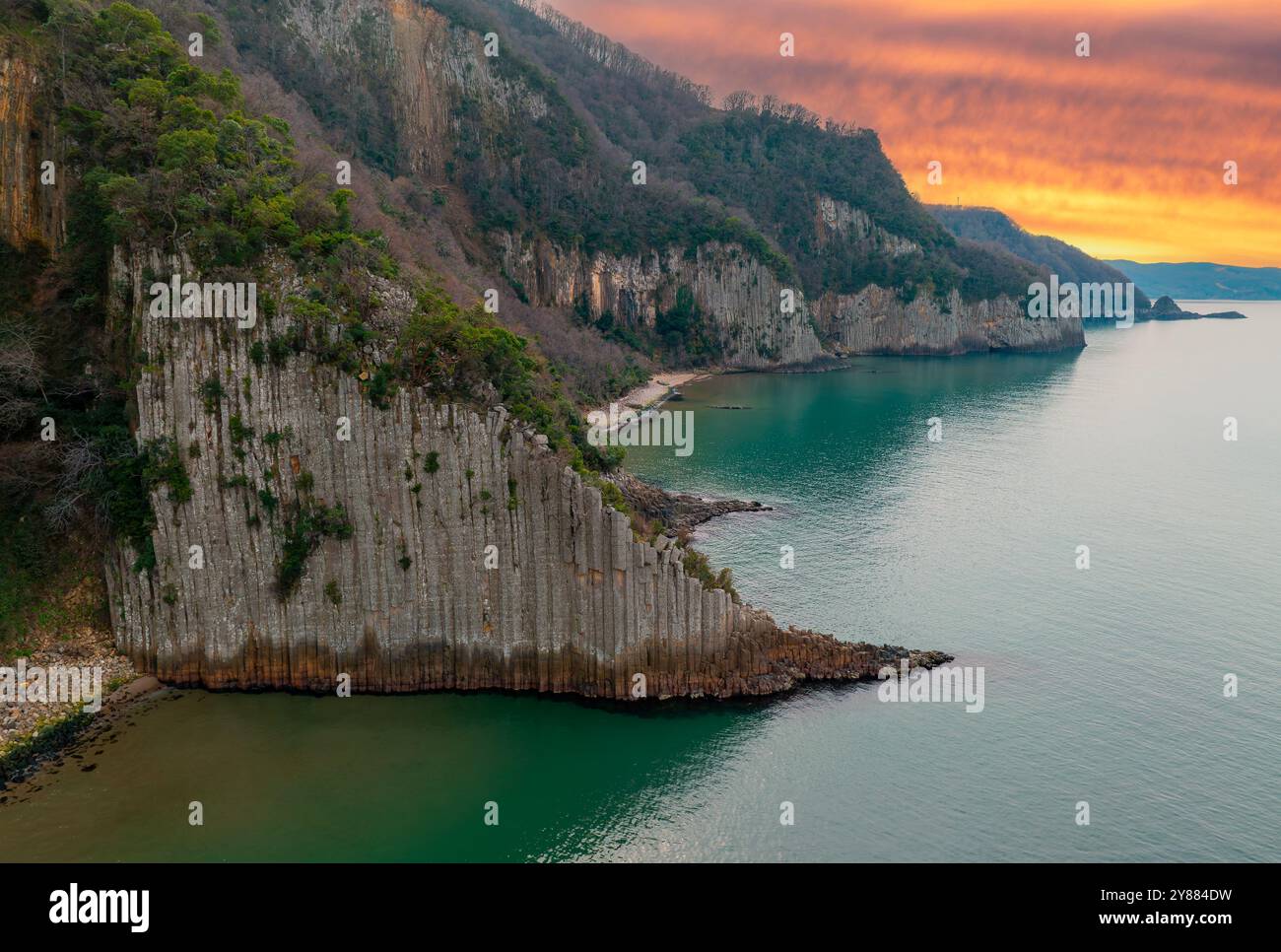 Lava columns formed 80 million years ago as a result of the cooling and ...