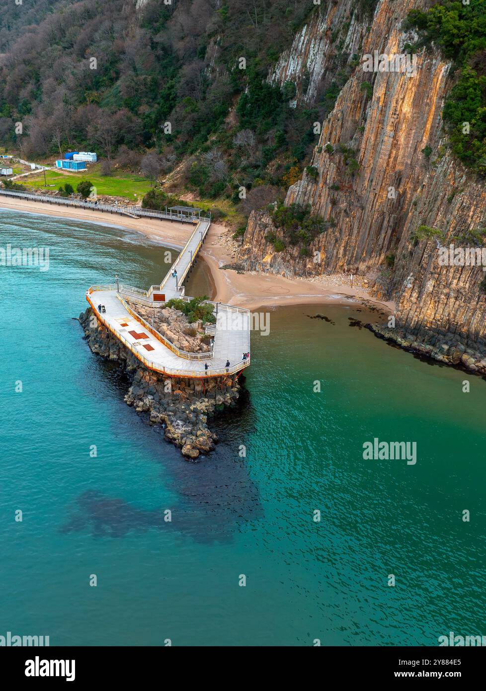 Lava columns formed 80 million years ago as a result of the cooling and ...