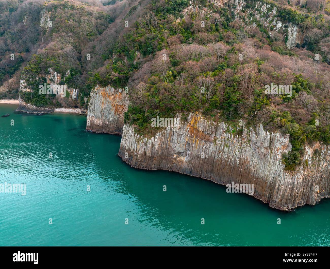 Lava columns formed 80 million years ago as a result of the cooling and ...