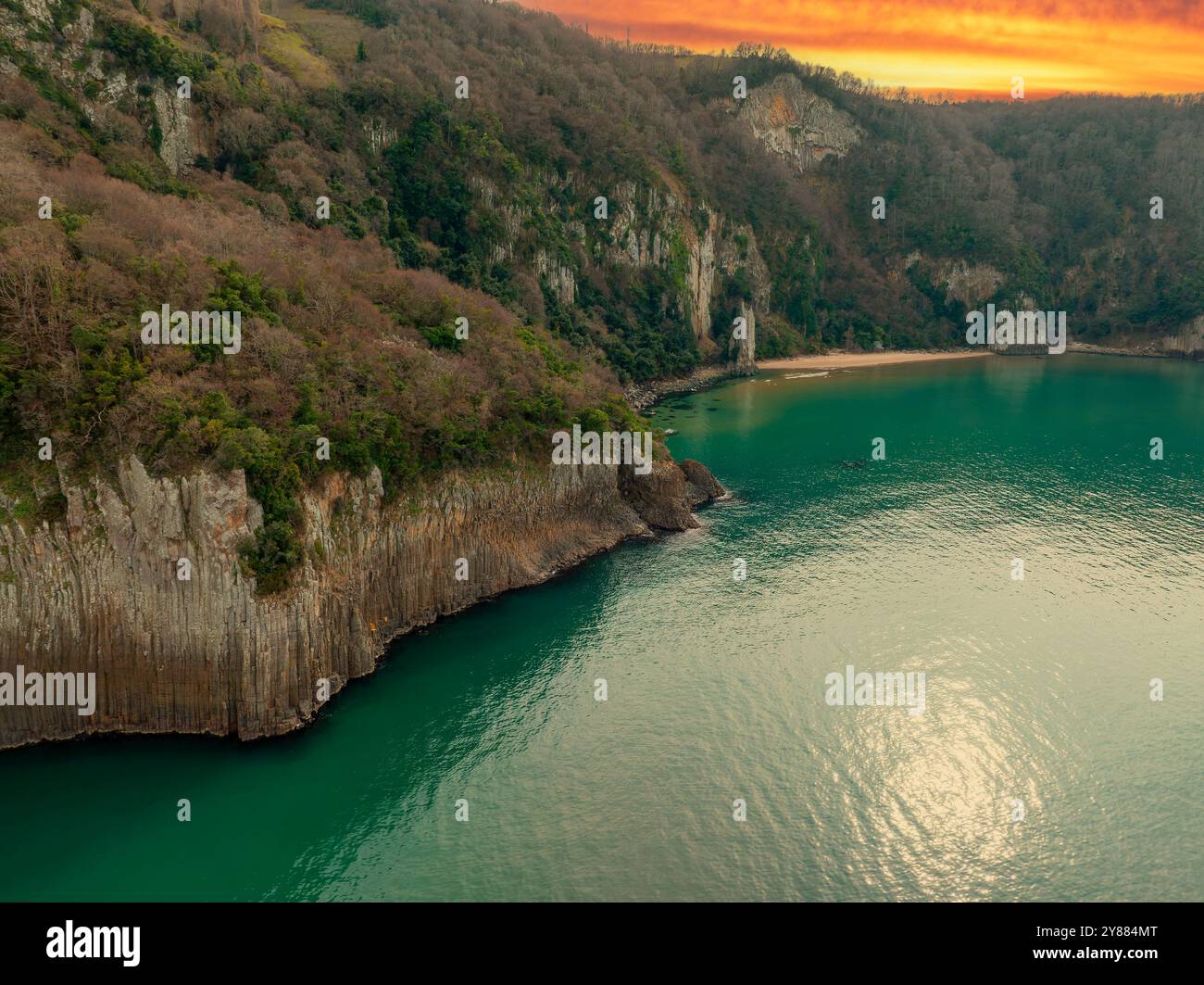 Lava columns formed 80 million years ago as a result of the cooling and ...