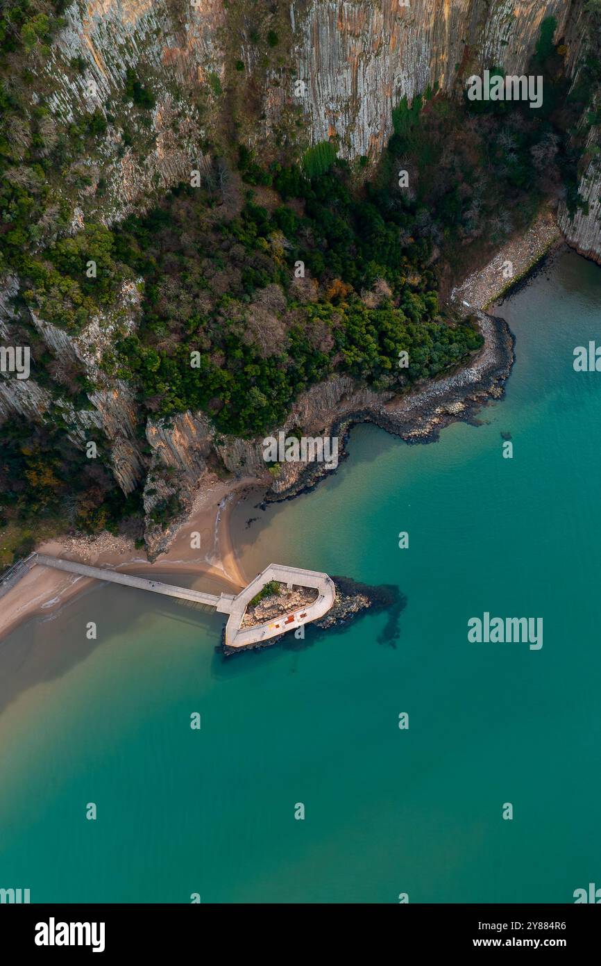 Lava columns formed 80 million years ago as a result of the cooling and ...