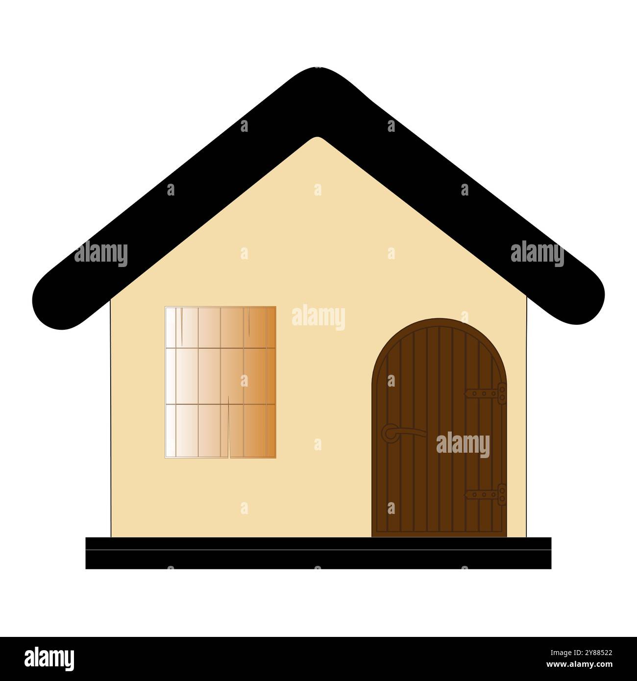 Minimalist Two-Story House Vector, Elegant Cottage Style Home ...