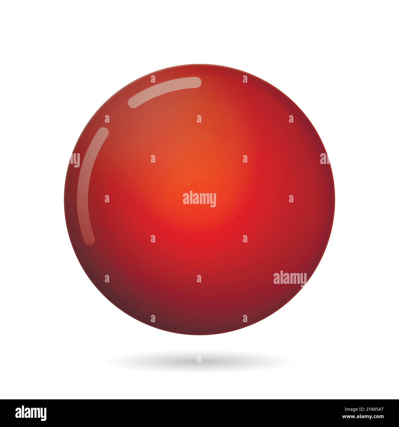 Glass red ball or precious pearl. Glossy realistic ball, 3D abstract ...