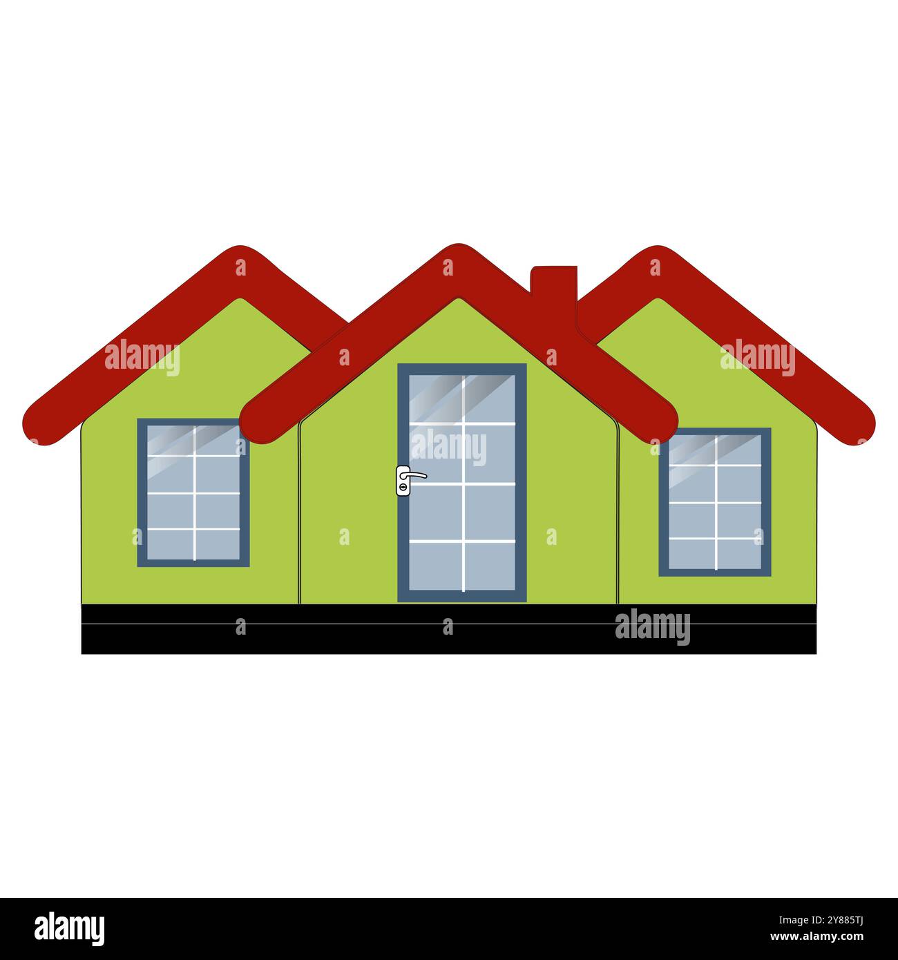 Minimalist Two-Story House Vector, Elegant Cottage Style Home ...