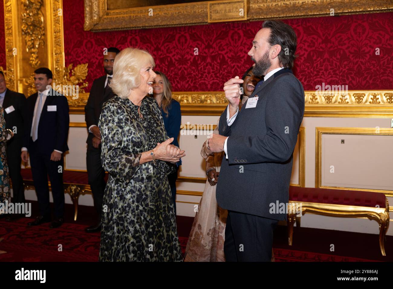 Their Majesties King Charles III and Queen Camilla host a reception at ...