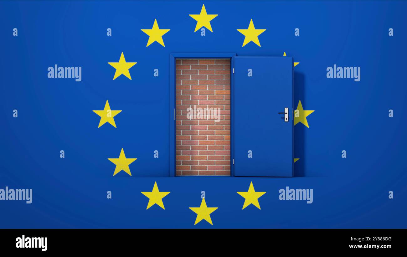 Eingang in die EU verschlossen Symbolbild zum Thema Grenzschutz ...