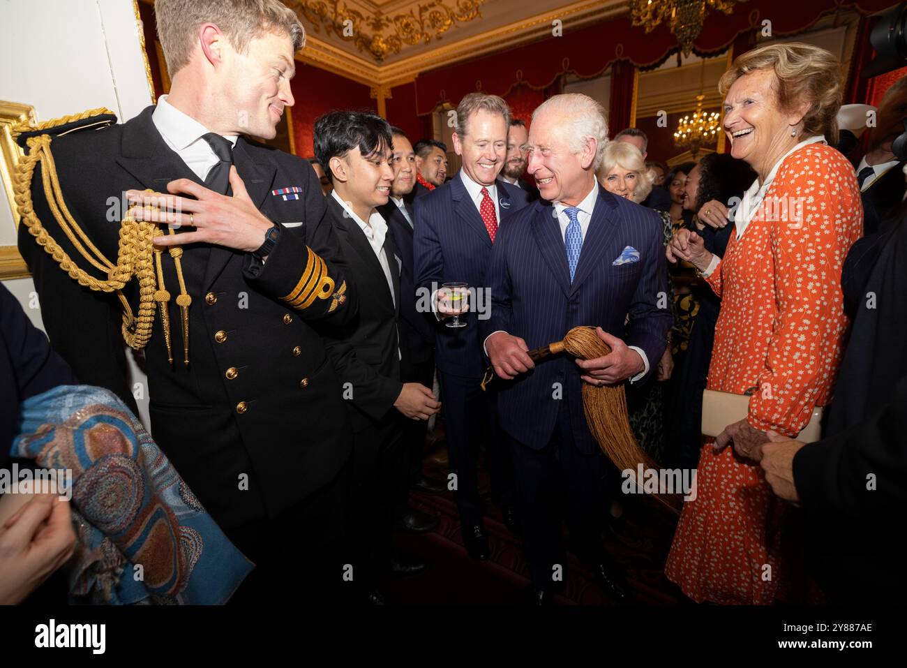 Their Majesties King Charles III and Queen Camilla host a reception at ...