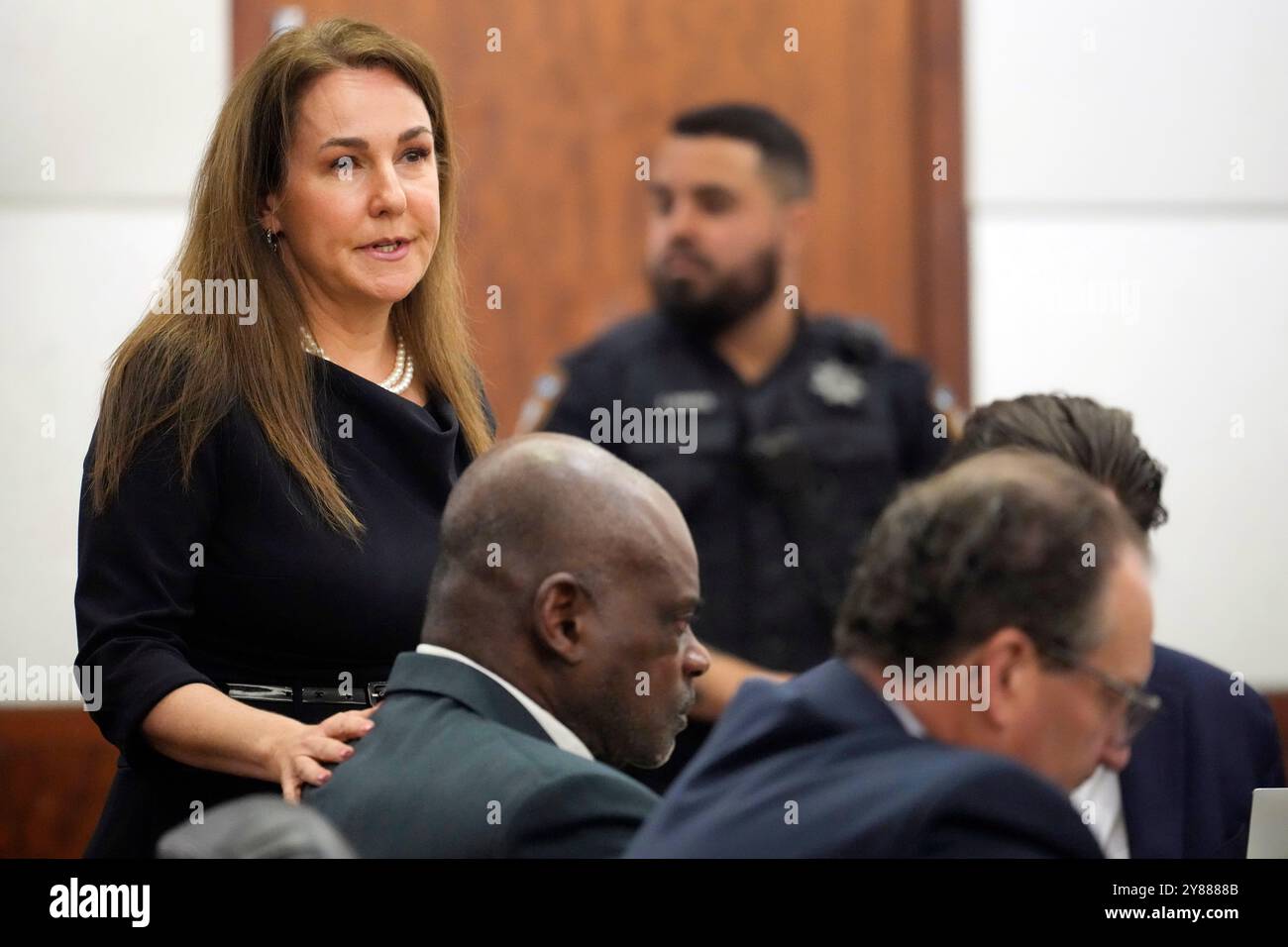Defense attorney Nicole DeBorde speaks during closing arguments in the ...