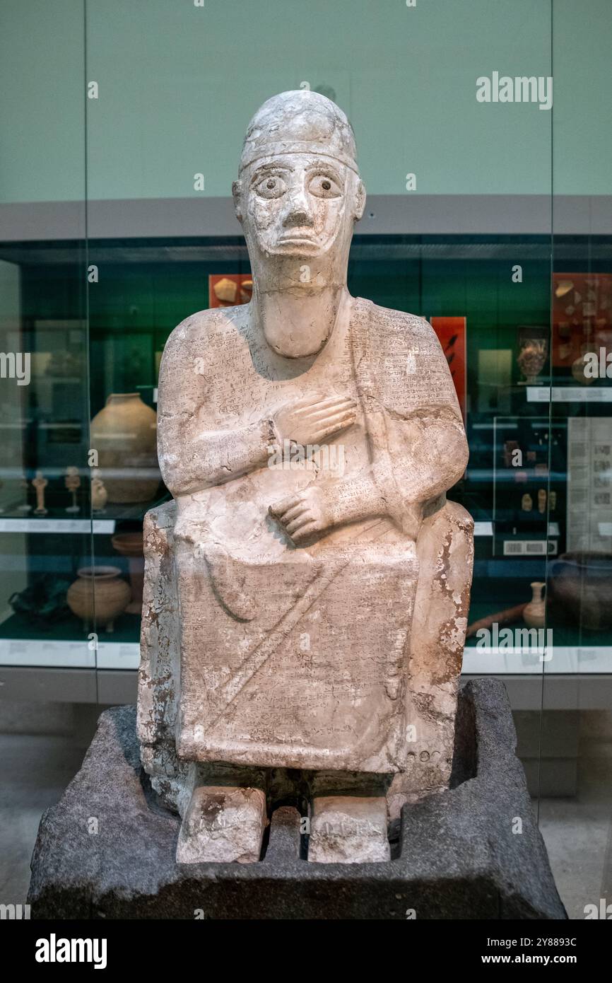 Statue of King Idrimi of Alalakah, British Museum. London Stock Photo ...