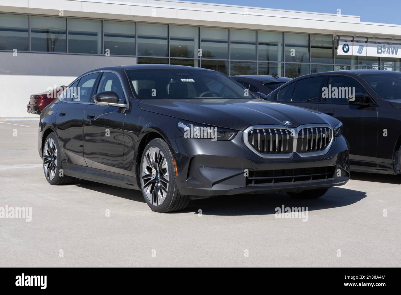 Lafayette - October 2, 2024: BMW i5 eDrive40 Sedan display. BMW offers ...