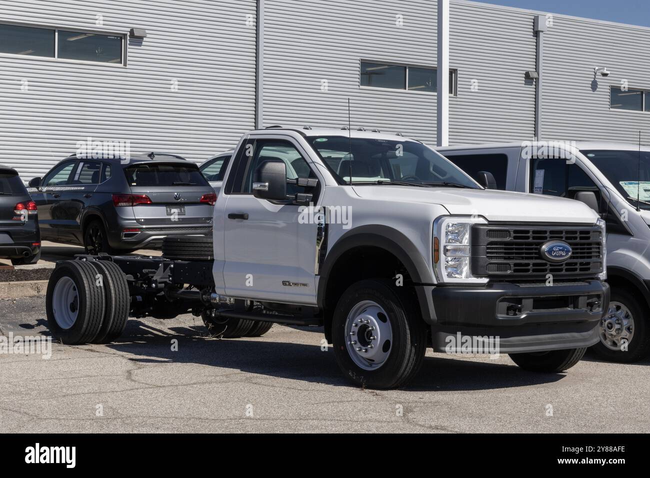 Lafayette - October 2, 2024: Ford F-600 Regular Chassis Cab DRW display ...