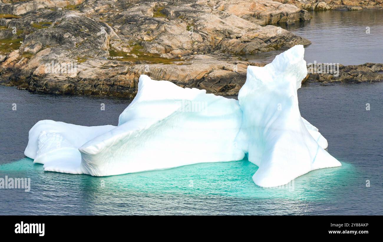 Large iceberg on the coast of southern Greenland, Travel concept Stock ...